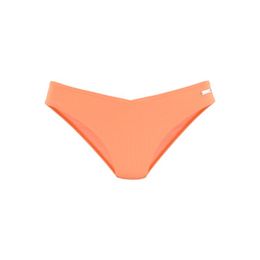Venice Beach Damen Bikini-Hose &raquo;Lucky&laquo; aus gerippter Strukturware rot 32, N-Gr