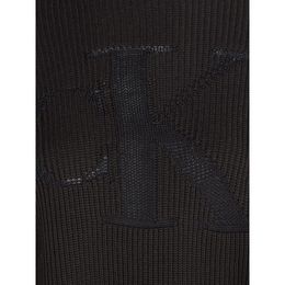Calvin Klein Jeans Damen Stehkragenpullover &raquo;LOGO INTARSIA REGULAR SWEATER&laquo; mit Logostickerei schwarz M (38)