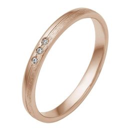 Firetti Unisex Trauring &raquo;Schmuck Geschenk Gold 375 Hochzeit Ehering "LIEBE"&laquo; Made in Germany, wahlweise mit oder ohne Brillanten rosa
