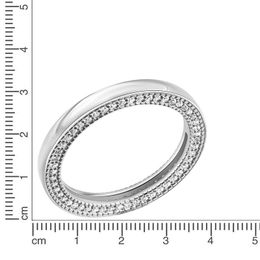 Celesta Damen Celesta Fingerring &raquo;Silber 925 rhodiniert mit 104 wei&szlig;en Zirkonia-Steinen&laquo; silber