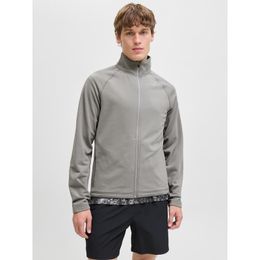 Jack & Jones Jack & Jones Herren Sweatjacke &raquo;JCOCNZ STRUCTURE FULL ZIP SN&laquo; grau M