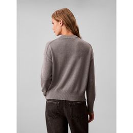 Calvin Klein Jeans Damen Strickpullover &raquo;Cotton Graphic Pullover&laquo; Mit Rundhalsausschnitt M (40)