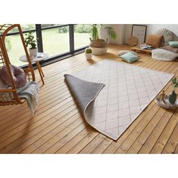 freundin Home Collection Teppich »Daisy« rechteckig 5 mm Höhe In-& Outdoor, Teppich, Wetterfest, Balkon, Garten, Wohnzimmer, Modern grau/creme...