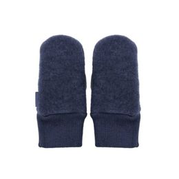 MaxiMo Damen MaxiMo F&auml;ustlinge Wollfleece, Strickb&uuml;ndchen, temperaturregulierend, schnell trocknend blau