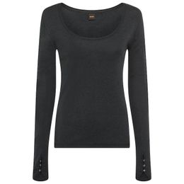 BOSS Orange Damen BOSS Orange Langarmshirt &raquo;Edeline Premium Damenmode&laquo; schwarz L