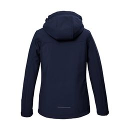 Killtec M&auml;dchen Softshelljacke &raquo;KOW 349 GRLS SFTSHLL JCKT&laquo; Wasserdichte M&auml;dchen-Softshelljacke mit Kapuze, atmungsaktiv, warm blau 128