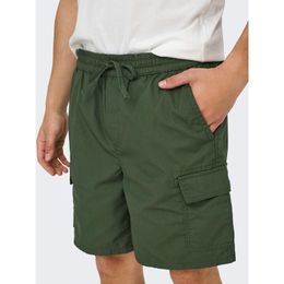 Only & Sons Only & Sons Herren ONLY & SONS &raquo;ONSKAL CARGO 0287 SHORTS CS&laquo; gr&uuml;n L, N-Gr
