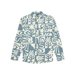 Quiksilver Damen Langarmhemd &raquo;Motherfly Printed&laquo; blau XS, US-Gr&ouml;&szlig;en
