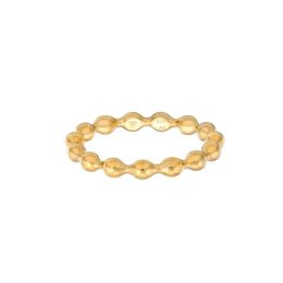 Elli Damen Fingerring &raquo;Kugel Dots Stapelring Schlicht 925 Silber&laquo; gold