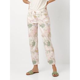 Toni Damen Toni 7/8-Jeans &raquo;Perfect Shape&laquo; mit floralem Muster pink 46, N-Gr