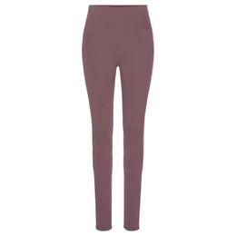 Lascana Damen Lascana Leggings mit breitem B&uuml;ndchen, Loungewear lila 32/34, N-Gr