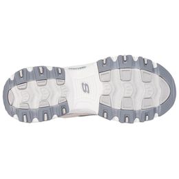 Skechers Damen Sneaker &raquo;D'LITES-CHROMATIC&laquo; , Plateausneaker, Schn&uuml;rschuh mit Metallic Eins&auml;tzen silber 36