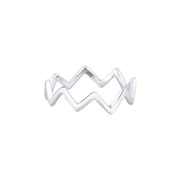 Elli Damen Fingerring &raquo;Zick Zack Design 925 Sterling Silber&laquo; silber