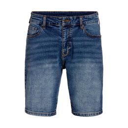 Buffalo Herren Jeansshorts &raquo;5-Pocket Shorts,&laquo; mit normaler Bundh&ouml;he, kurze Hose aus elastischer Denim-Qualit&auml;t blau 32, N-Gr