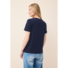 Cecil Damen T-Shirt mit Wording blau XS (36)