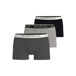 Tom Tailor Boxershorts »Buffer« 3er Pack, weich, bequem, basic, eng, Logobund, Baumwollmix anthra-melange-black S S Herren Hip Pants von Tom Tailor