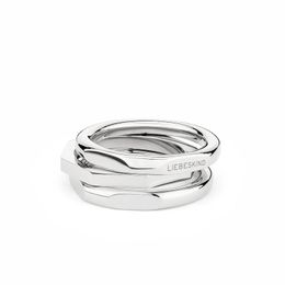 Liebeskind Berlin Damen Ring-Set &raquo;Schmuck Geschenk Edelstahl Ring Urban Chic&laquo; silber