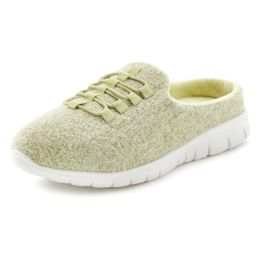Vivance Damen Hausschuh &raquo;Sneaker&laquo; Slipper, Pantoffel, Pantolette, Clog VEGAN gr&uuml;n 36