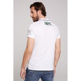 CAMP DAVID Herren CAMP DAVID Poloshirt mit Front- und Backprint wei&szlig; S