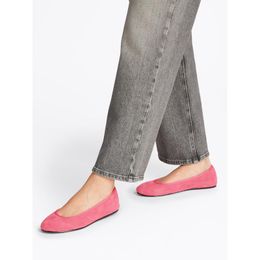 Tommy Hilfiger Damen Ballerina &raquo;TH HARDWARE SUEDE BALLERINA&laquo; , Flats, Businessschuh, Bequemschuh, Schlupfschuh mit TH-Logo pink 36