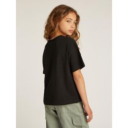Calvin Klein Jeans M&auml;dchen Rundhalsshirt &raquo;MONOLOGO GLITTER SS T-SHIRT&laquo; f&uuml;r Kinder bis 16 Jahre mit Logoschriftzug schwarz 6 (116)