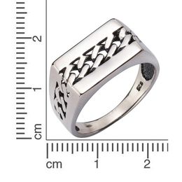 Firetti Herren Fingerring &raquo;Schmuck Geschenk Silber 925 Silberring Panzerkette&laquo; silber