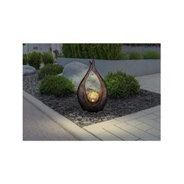 Globo lighting Solarleuchte "SOLARLEUCHTE KUNSTSTOFF BRONZEFARBEN, 1XLED" in brown | Gr.: onesize