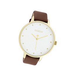 Analog-Armbanduhr Oozoo Timepieces braun extra gro&szlig; (ca. 48mm) | Gr.: onesize