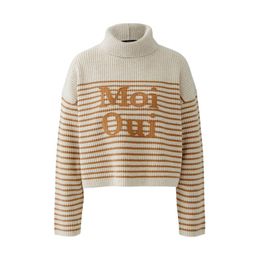 Oui Pullover in offwhite camel | Gr.: 38