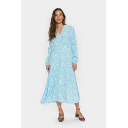 Saint Tropez Kleid EdaSZ Lockere Passform in Ethereal Blue Leomania | Gr.: M