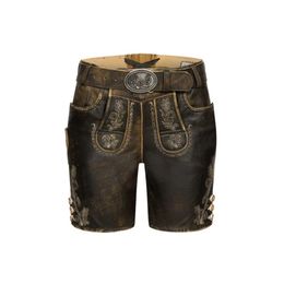 N&uuml;bler N&uuml;bler Lederhose Hotpants Zelda in Braun | Gr.: 34
