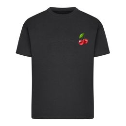 Merchcode Shirt "Ladies Cherries 2 Tee" in Schwarz | Gr.: XL