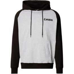 Mister Tee Hoodie "Compton Wording Emb Raglan Hoody" in Grau | Gr.: L