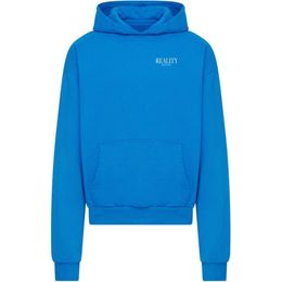 Mister Tee Hoodie "Reality Ultra Heavy Cotton Box Hoody" in Blau | Gr.: L