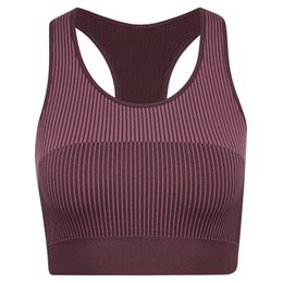 Hummel Sportshirt "Yoga Seamless W Crop Top" in Braun | Gr.: L
