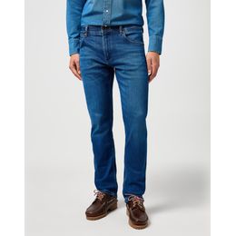 Stretch-Jeans Wrangler "Greensboro", Herren, Gr. 42, Länge 32, dandelion summer, Denim/Jeans, Obermaterial: 94% Baumwolle, 5% Elastomultiester, 1% Elasthan, straight fit lang, Jeans, Regular Straight fit