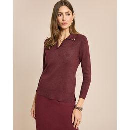 Pfeffinger Pullover mit Kragen und Glanzgarn