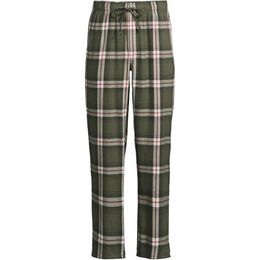 LANDS' END Flanell-Pyjamahose, Herren,  Grün, Baumwolle, by Lands' End