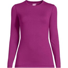 LANDS' END Stretch-THERMASKIN-Oberteil mit Rundhalsausschnitt, Damen,  Pink, Elasthan/Polyester-Mischung, by Lands' End