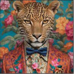 Pro Art Aludibondbild LEOPARD IN SUIT