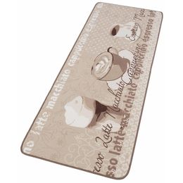 Hanse Home K&uuml;chenl&auml;ufer &raquo;LOOP1&laquo; rechteckig 8 mm H&ouml;he L&auml;ufer, Rutschfest, K&uuml;chenteppich, K&uuml;che, Teppich, Pflegeleicht braun Obermaterial: 100%...