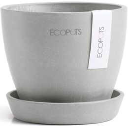 Ecopots Blumentopf &raquo;Antwerp Mini 11 Wei&szlig;grau&laquo; f&uuml;r den Innenbereich wei&szlig; Kunststoff