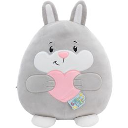 Nici Kuscheltier »Chill-Hase mit Herz 20 cm« grau