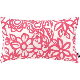 HOCK H.O.C.K. Dekokissen &raquo;Paloma&laquo; Kissenh&uuml;lle mit F&uuml;llung, 1 St&uuml;ck, in Blumen-Optik pink + gebl&uuml;mt Obermaterial: 100% Polyacryl B/L: 30 cm x 50 cm