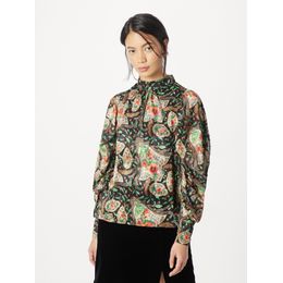 Warehouse Bluse Damen Größe L grasgrün / hellrot / schwarz / offwhite