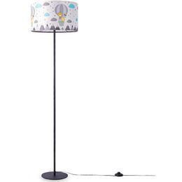 Paco Home Stehlampe »Cosmo 343« E27 Lampe Kinderzimmer Kinderlampe Babyzimmer E27 Heißluftballon Tiere schwarz