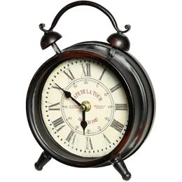 AMBIENTE HAUS Tischuhr &raquo;Tischuhr aus Metall - Klassisch 16cm&laquo; schwarz
