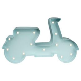 MARQUEE LIGHTS LED Dekolicht &raquo;Scooter&laquo; LED-Modul 1 Stk. Warmwei&szlig; Wandlampe, Tischlampe Roller, Vespa, Mofa 10 Leuchtmittel - 23x14 cm blau