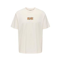 Only & Sons Only & Sons T-Shirt 'ONSACDC' Herren Gr&ouml;&szlig;e S creme / orange / schwarz