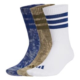 adidas Sportswear Sportsocken 'Stonewash Crew 3 Pairs' Herren Größe 37/39 dunkelblau / khaki / oliv / weiß